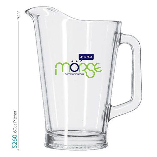 Libbey 60 Oz Square Handle Pitcher - Odyssey Glassware