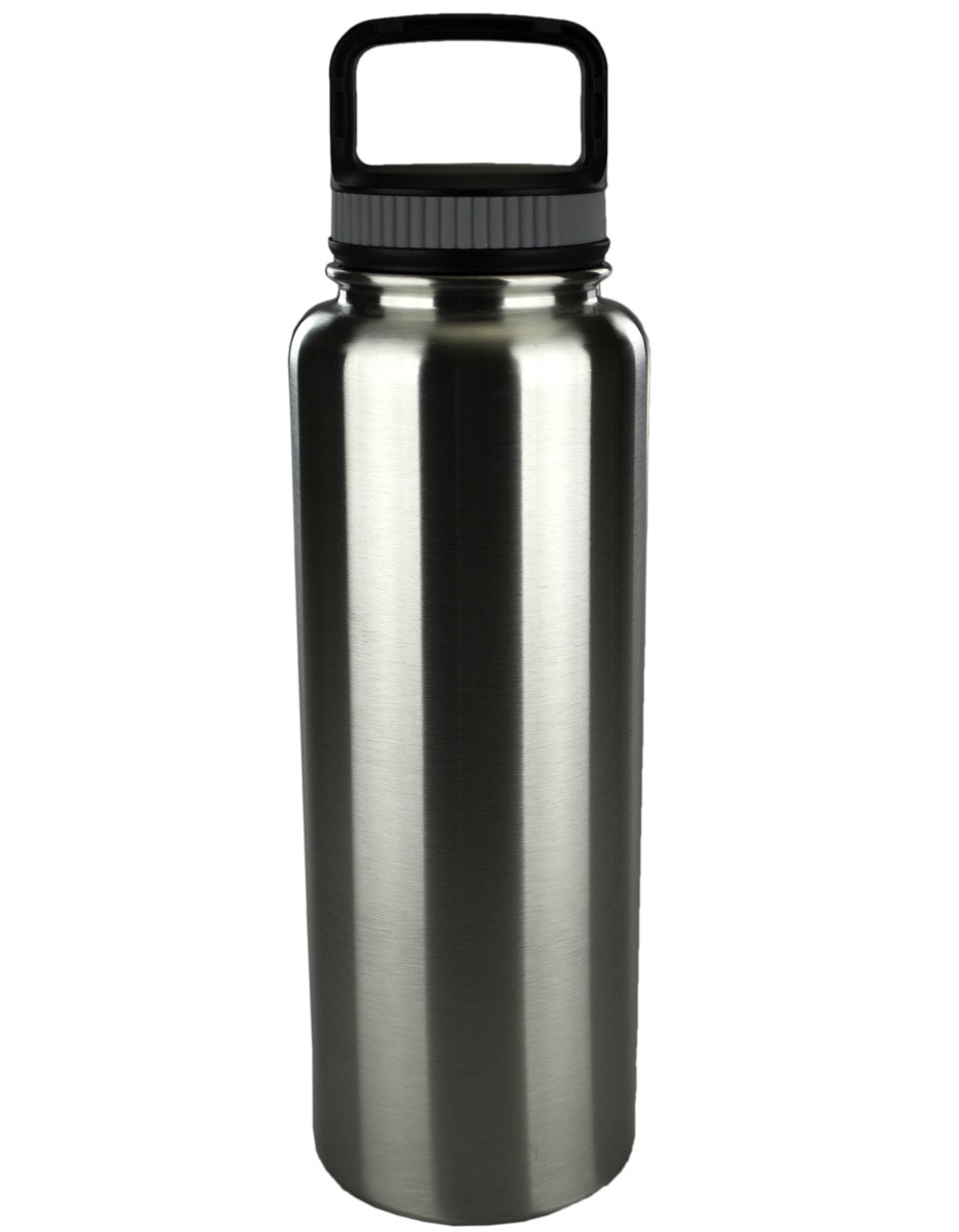 M-Ware 33 Oz Brushed Stainless Steel Double Wall Growler Bottle ...